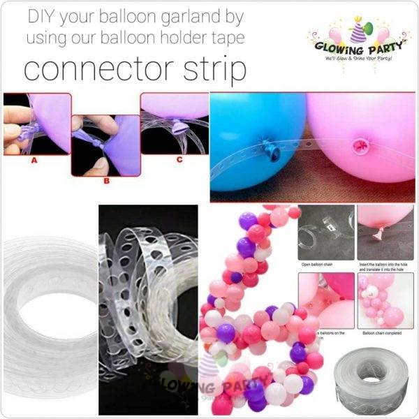 Balloon Connector Strip Tape Holder - Glowing Party House