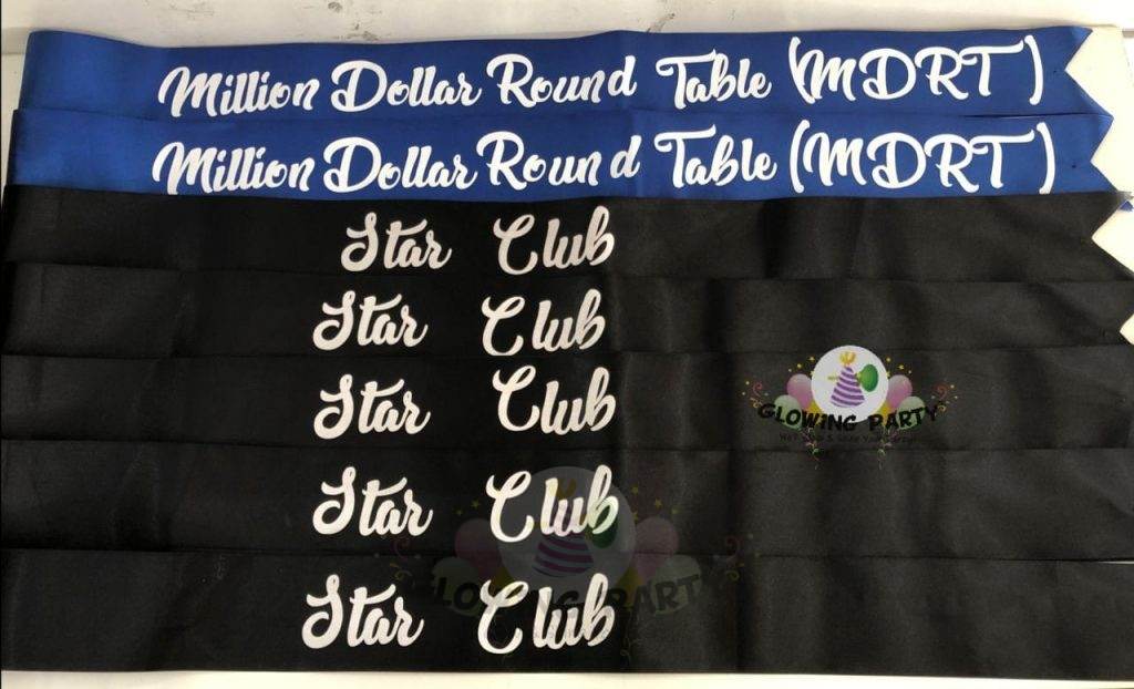 Custom Wording Sash - Glowing Party House