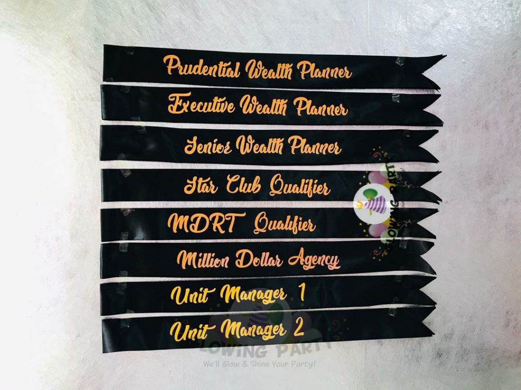 Custom Wording Sash - Glowing Party House