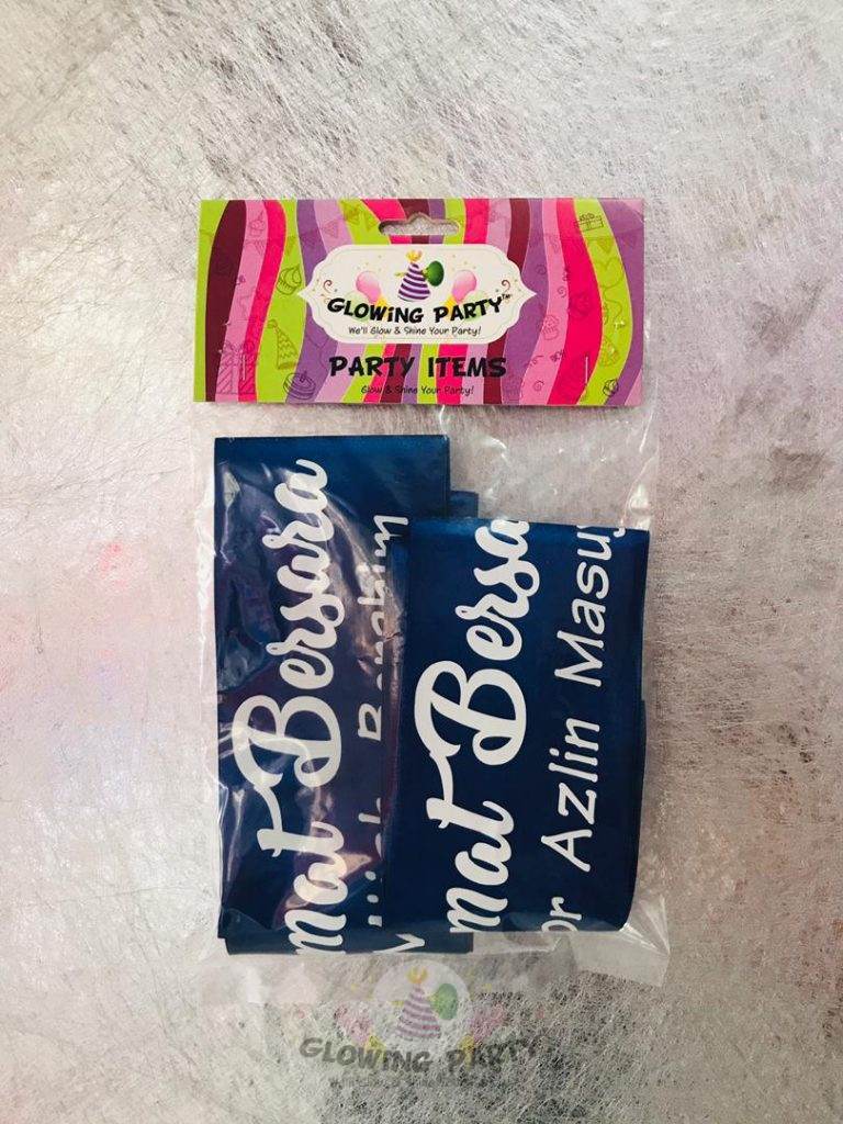 Custom Wording Sash - Glowing Party House