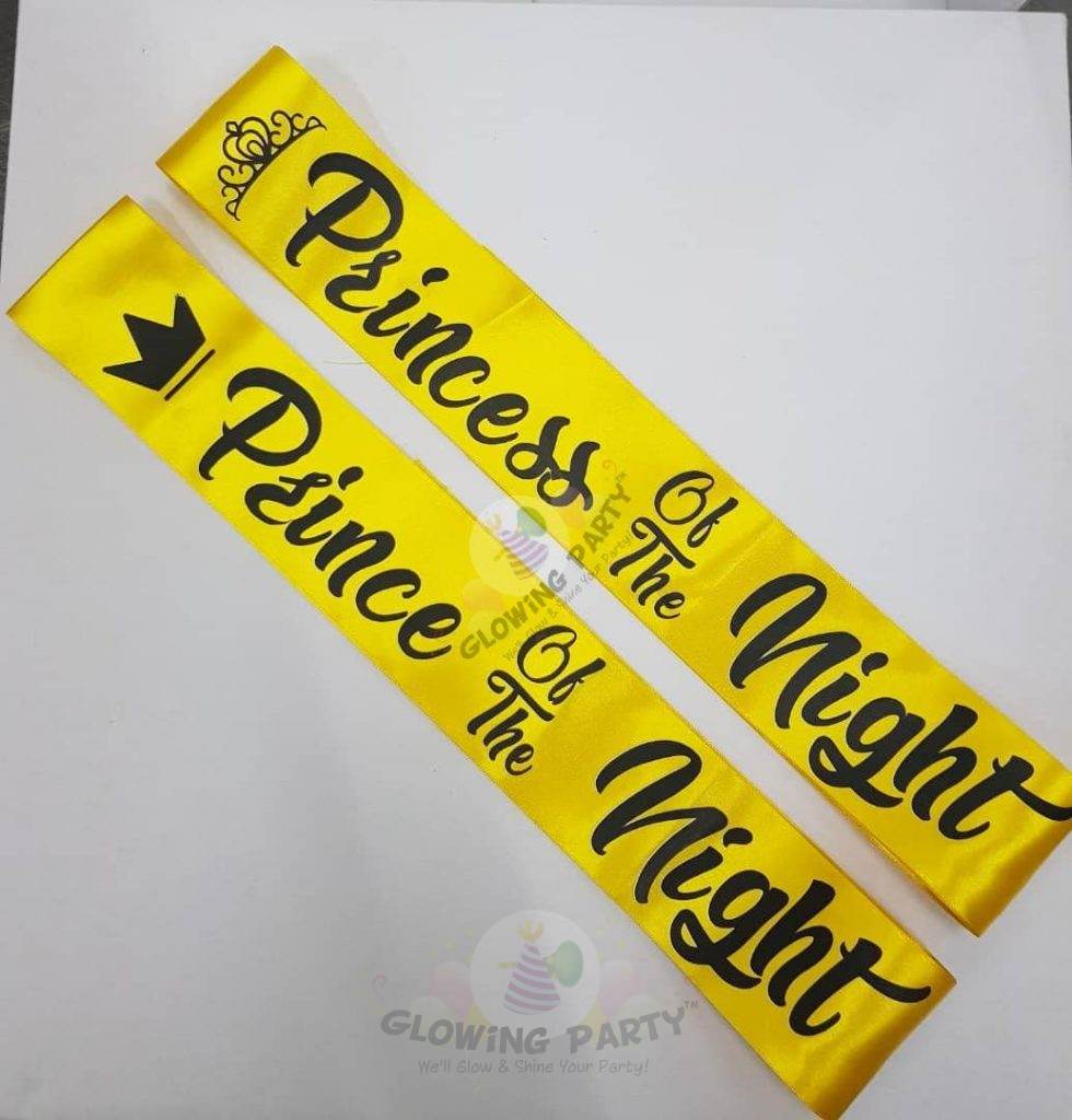 Custom Wording Sash - Glowing Party House